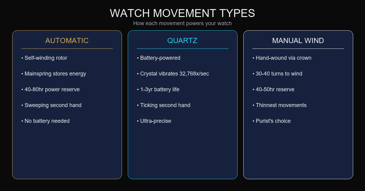 Automatic vs Quartz Watches: Which Movement Is Right for You? | Grailr