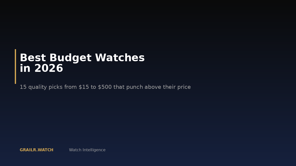 Best Watch on a Budget in 2026: 20 Picks From $15 to $500 | Grailr