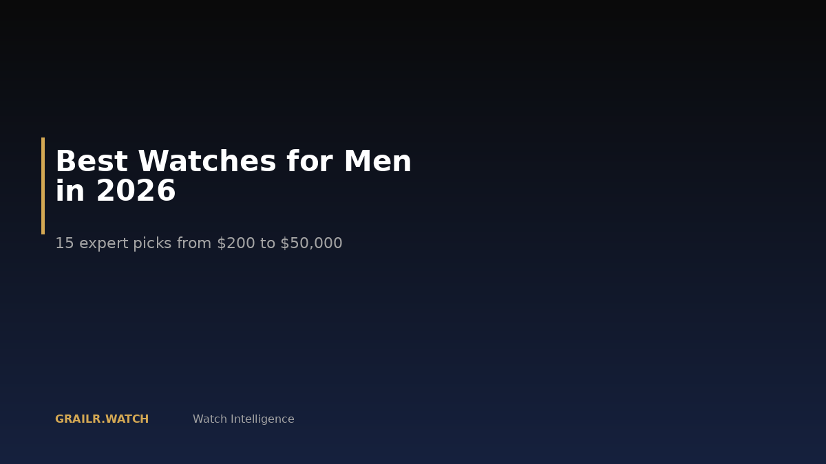 Best Watches for Men in 2026: 15 Models from $200 to $50,000 | Grailr